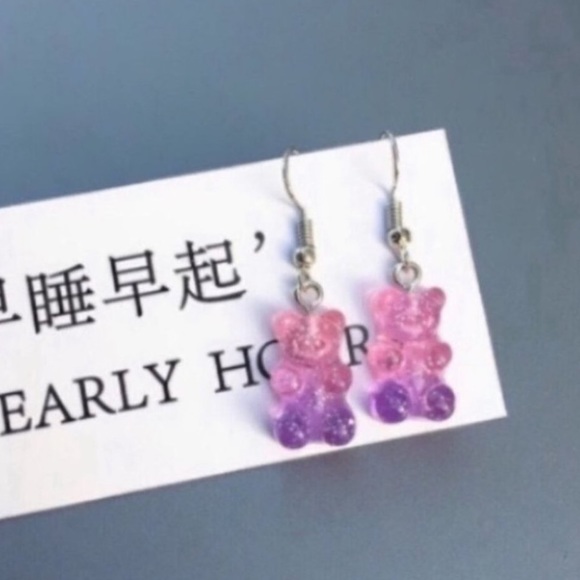 Jewelry | 33 Ombr Teddy Bear Earring Set | Poshmark